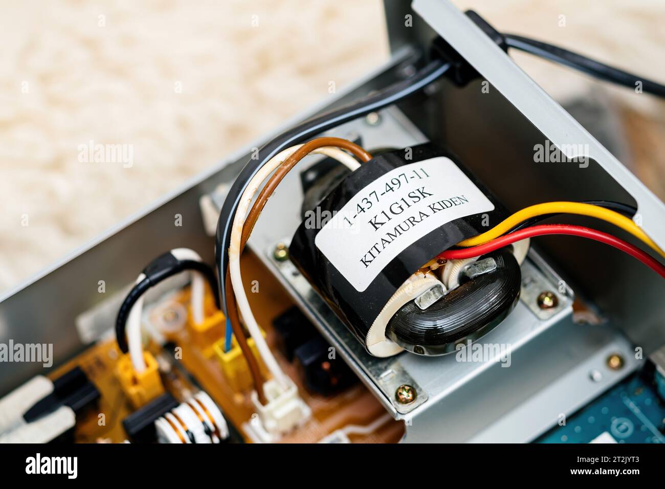 Tokyo, Japan - Mar 29, 2023: The power transformer inside a Super Audio ...