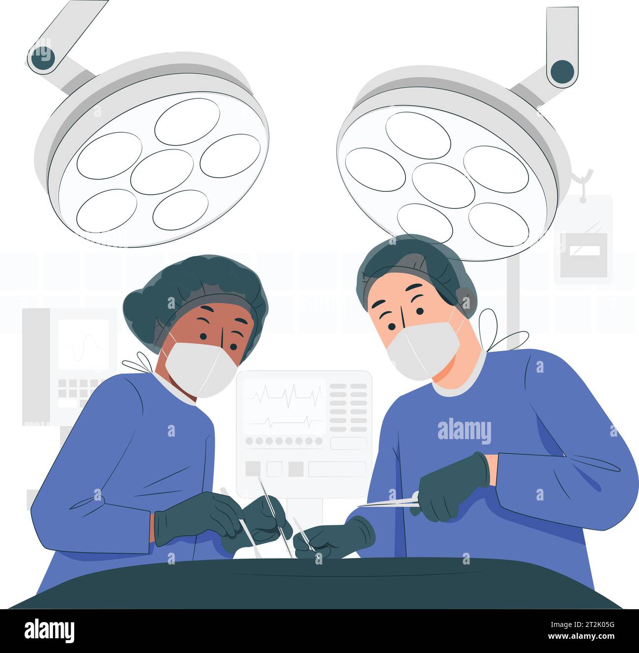 Female surgeon hospital operating room Stock Vector Images - Alamy