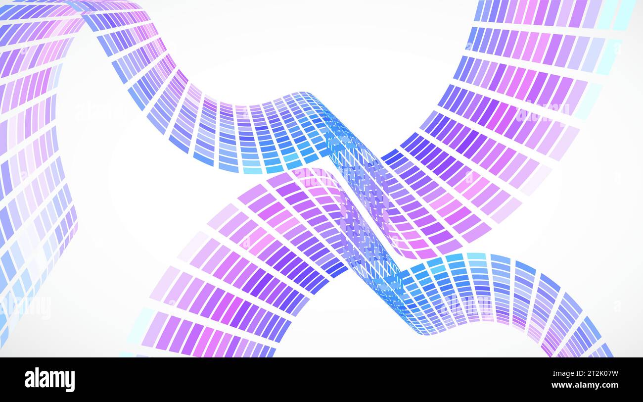 Abstract retro background. Waves are made of squares. Pixel art vector illustration Stock Vector ...