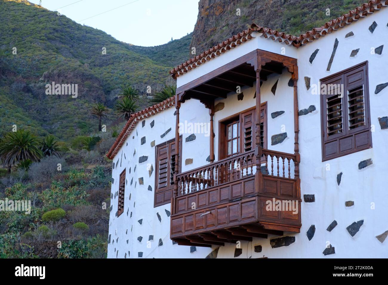 Traditional Canarian architecture on the island of Tenerife, Spain ...