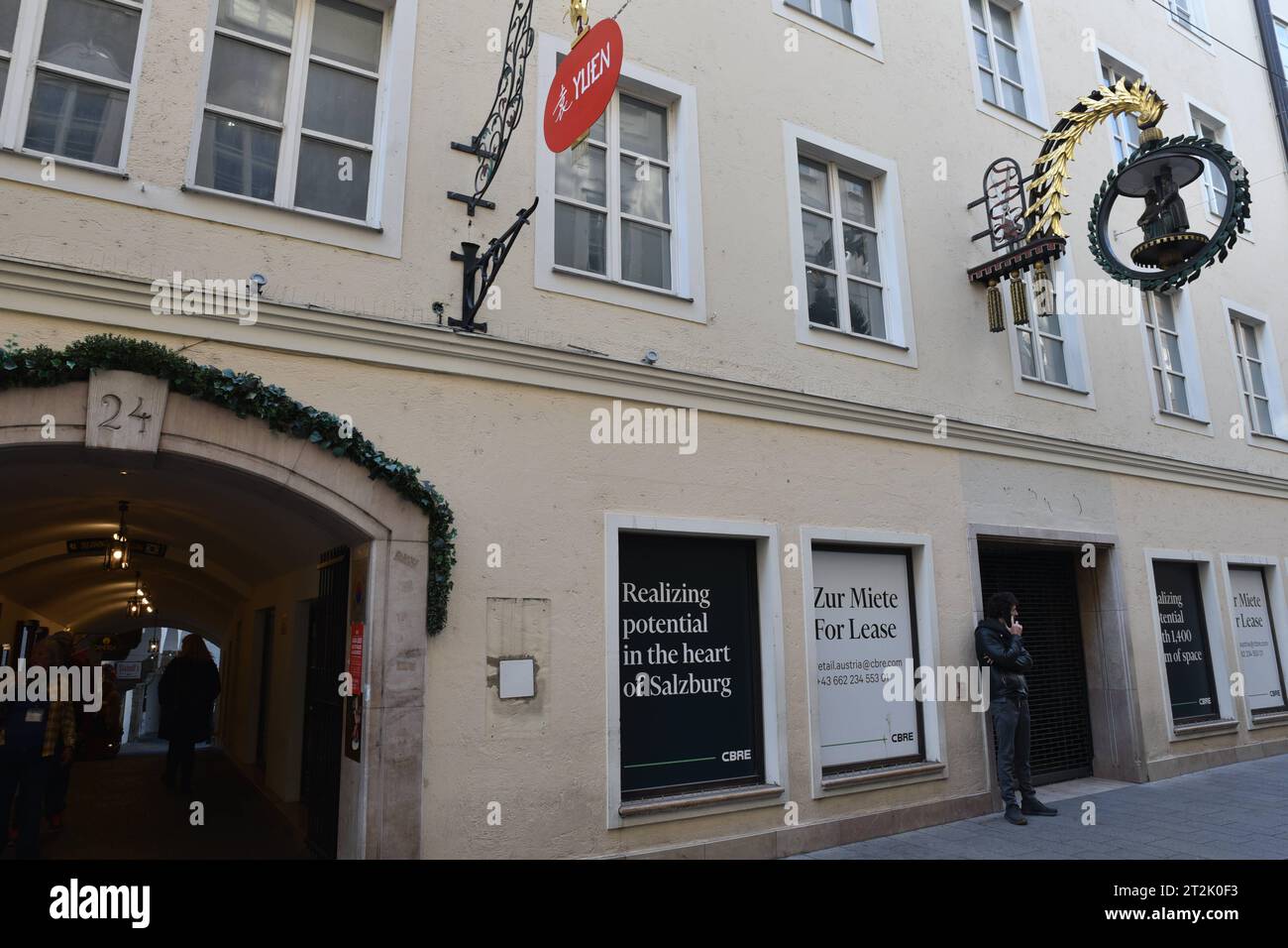 Leerstände, 2023, Getreidegasse, Altstadt Salzburg, Manfred Siebinger ...