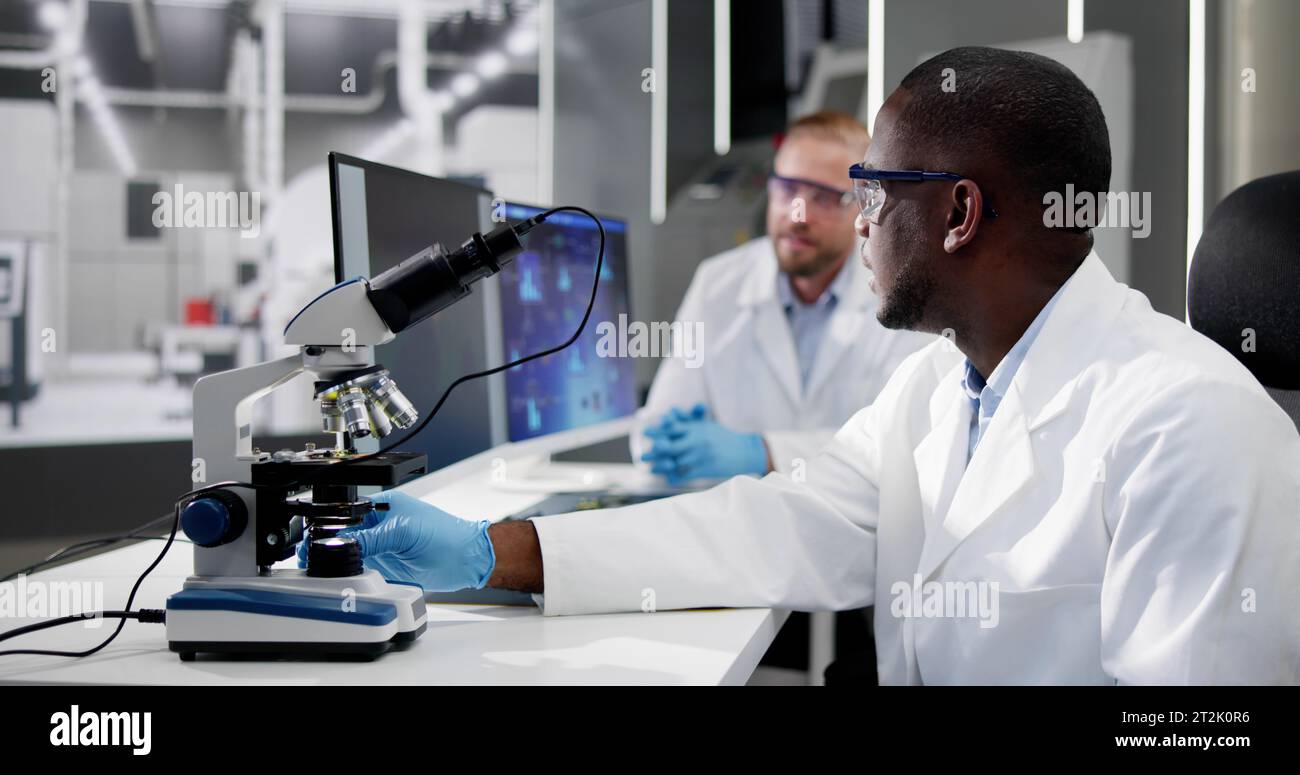 Electronic Lab Factory Worker And Semiconductor Engineer Testing Device ...