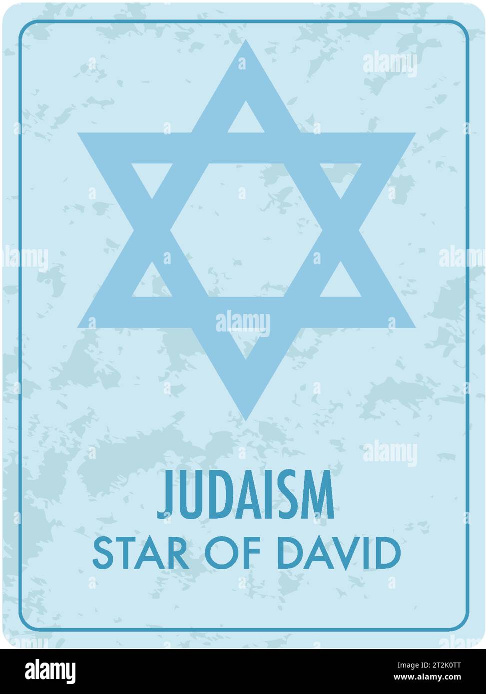 A vector cartoon illustration of a blue card featuring the Jewish Star ...