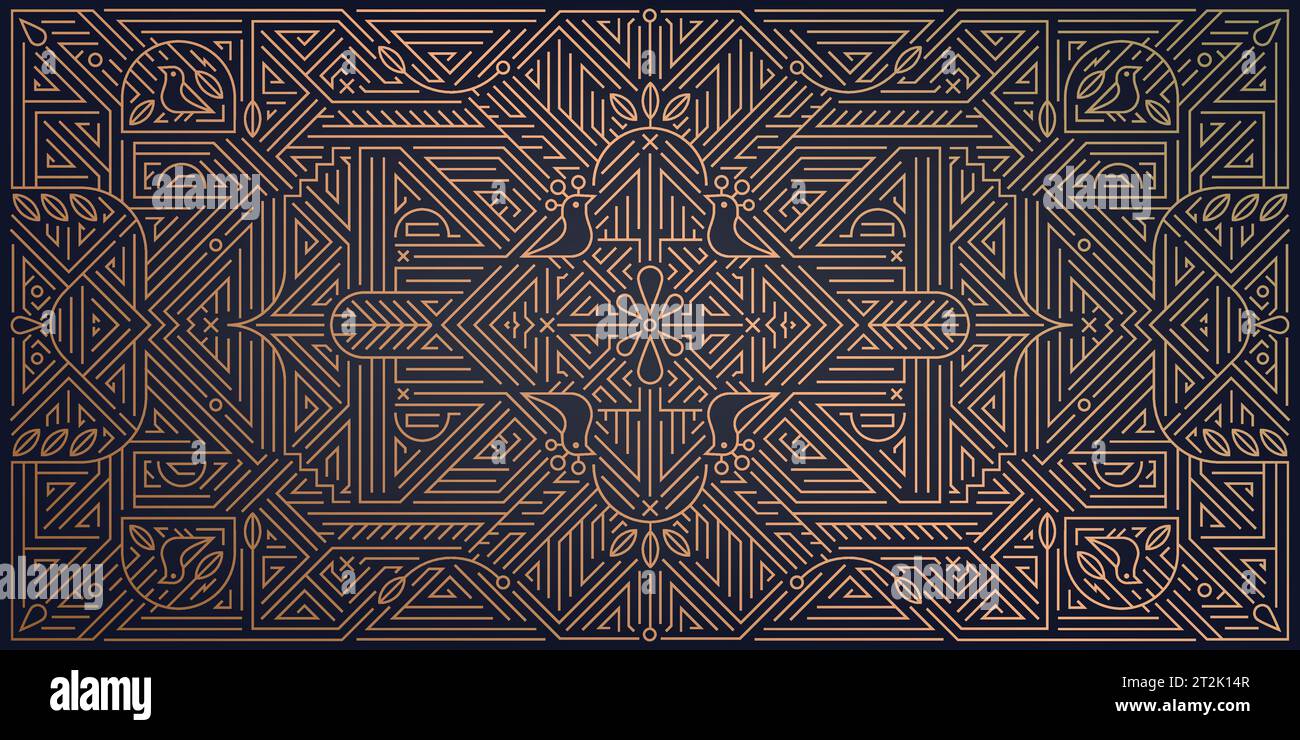 Vector art deco geometric pattern, luxury modern ornament, fancy gatsby ...