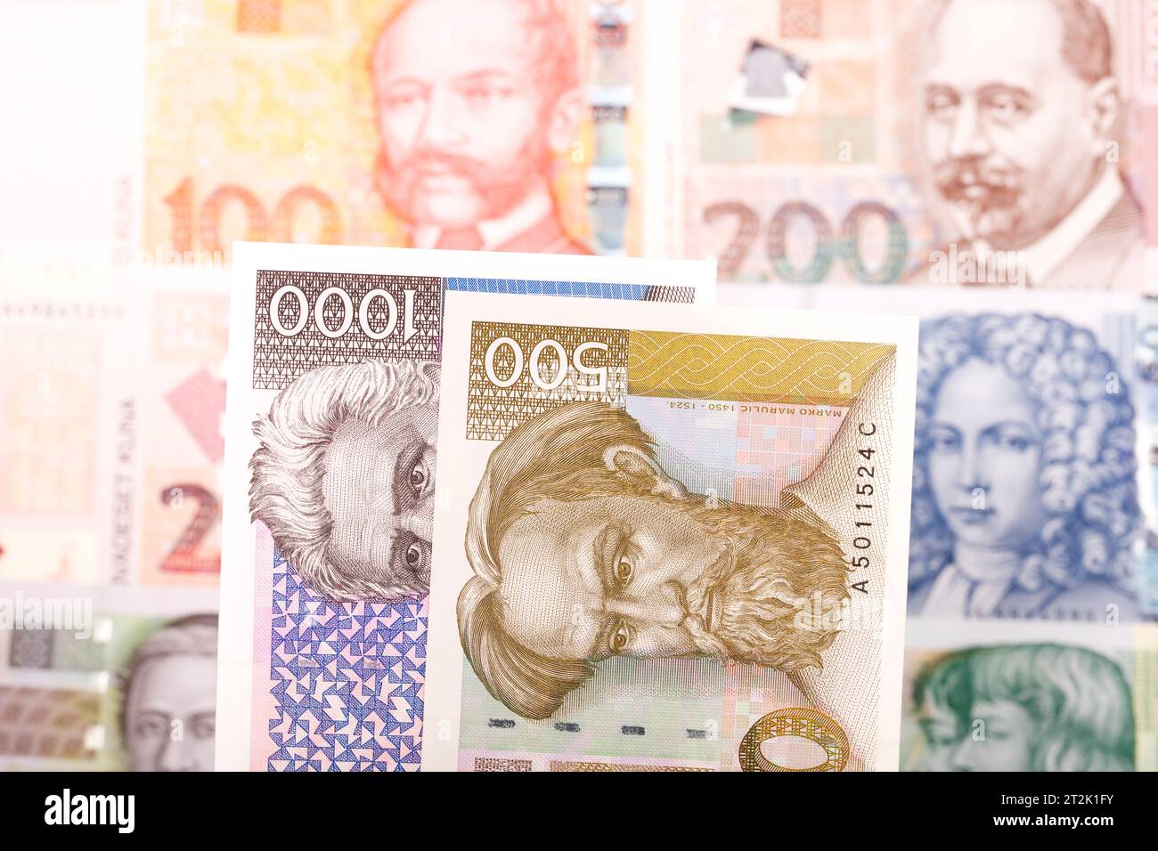 Croatian money - kuna a business background Stock Photo - Alamy
