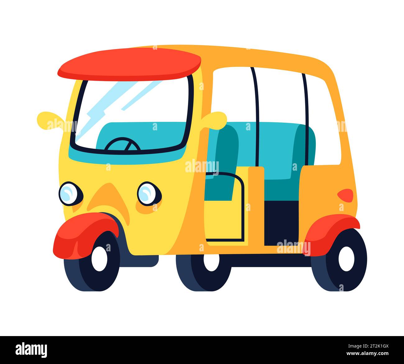 Taxi tuk-tuk - modern flat design style single isolated image Stock ...