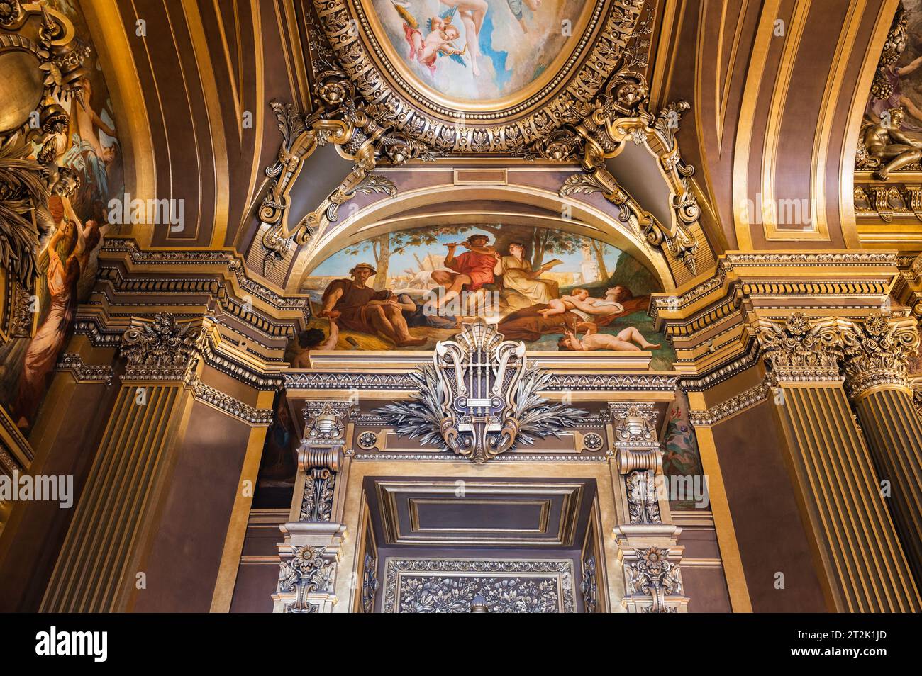 Paris, France - August 28 2022: Interior of Opera Garnier in Paris ...