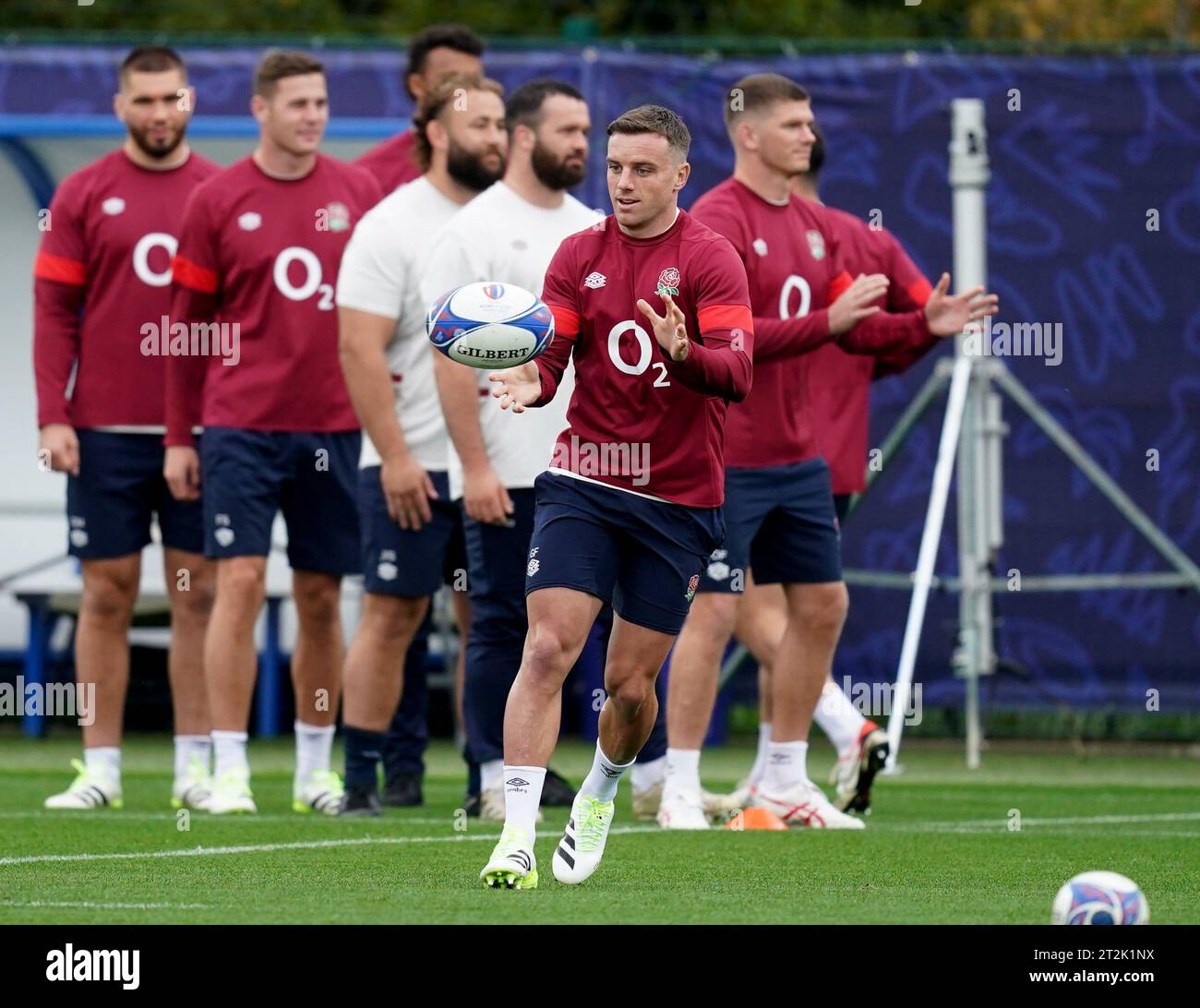England's George Ford during a the team run training session at the ...