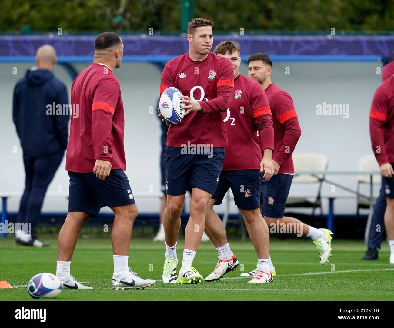 England's Freddie Steward during a the team run training session at the ...