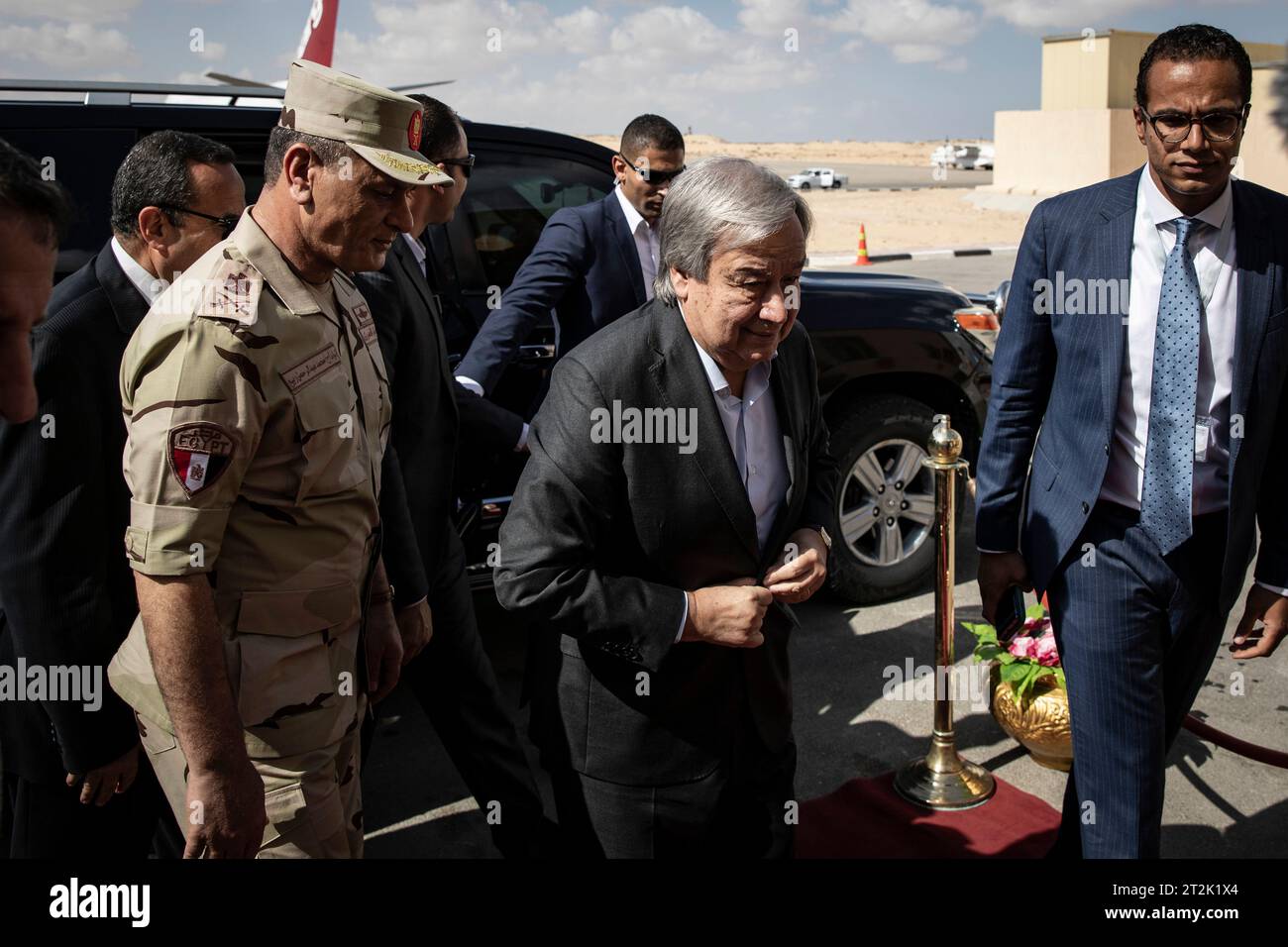 Arish, Egypt. 20th Oct, 2023. United Nations Secretary-General Antonio ...