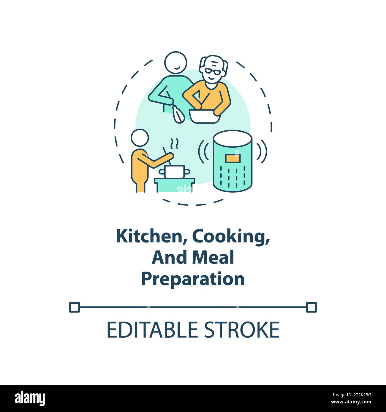 Thin line icon kitchen, cooking and meal preparation concept Stock Vector Image & Art - Alamy