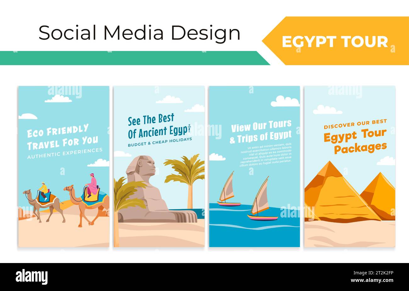 Egypt social media design hi-res stock photography and images - Alamy