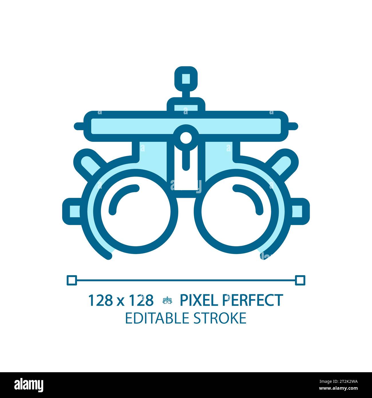 2D customizable simple thin linear blue trial frame icon Stock Vector ...