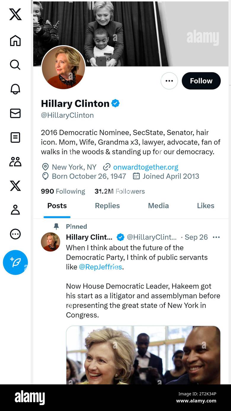 Hillary clinton 2023 hi-res stock photography and images - Alamy