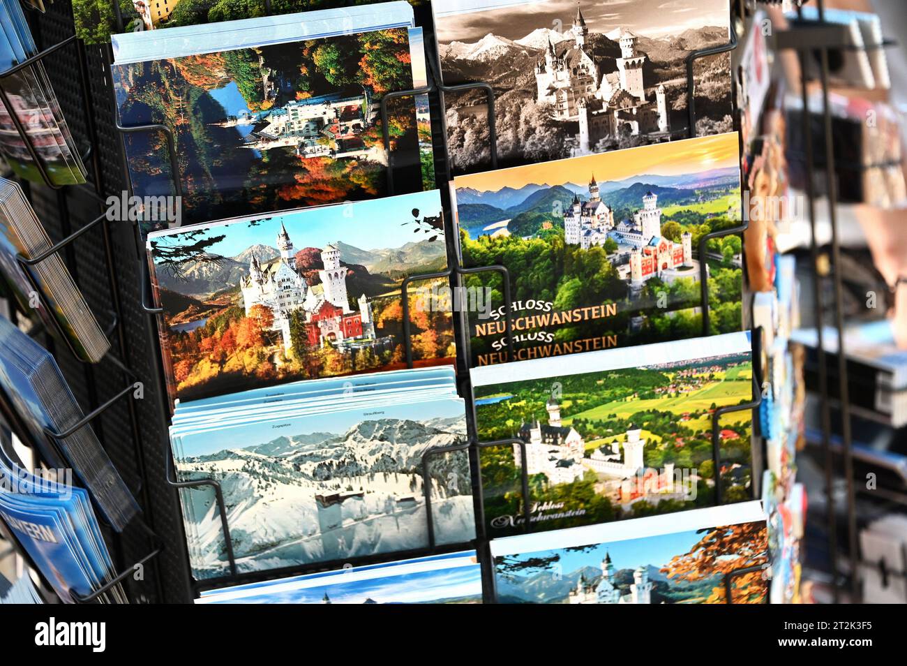 Postcards of Neuschwanstein Castle in the Bavarian Allgäu near Füssen ...