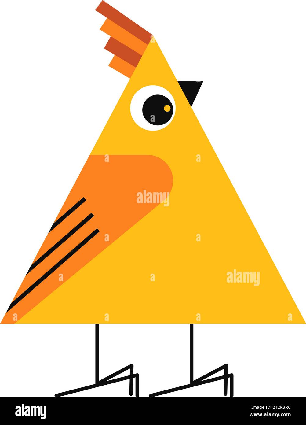 Chicken character in shape of triangle figure Stock Vector Image & Art ...