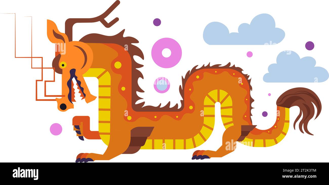 Mythological dragon character, fantasy reptile Stock Vector Image & Art ...