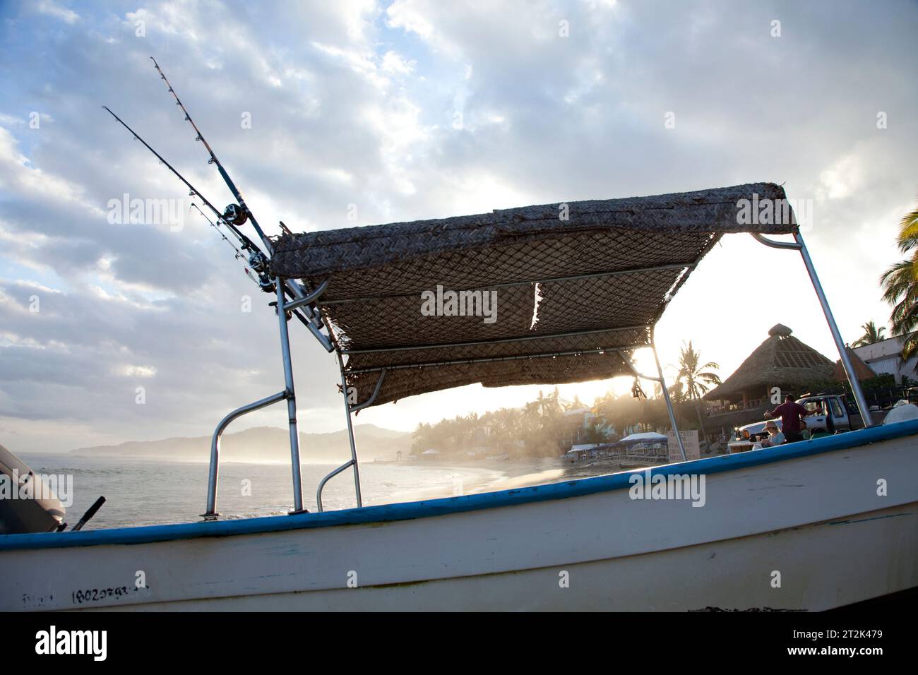 Fishing boat on the beach in Sayulita, Mexico Stock Photo - Alamy