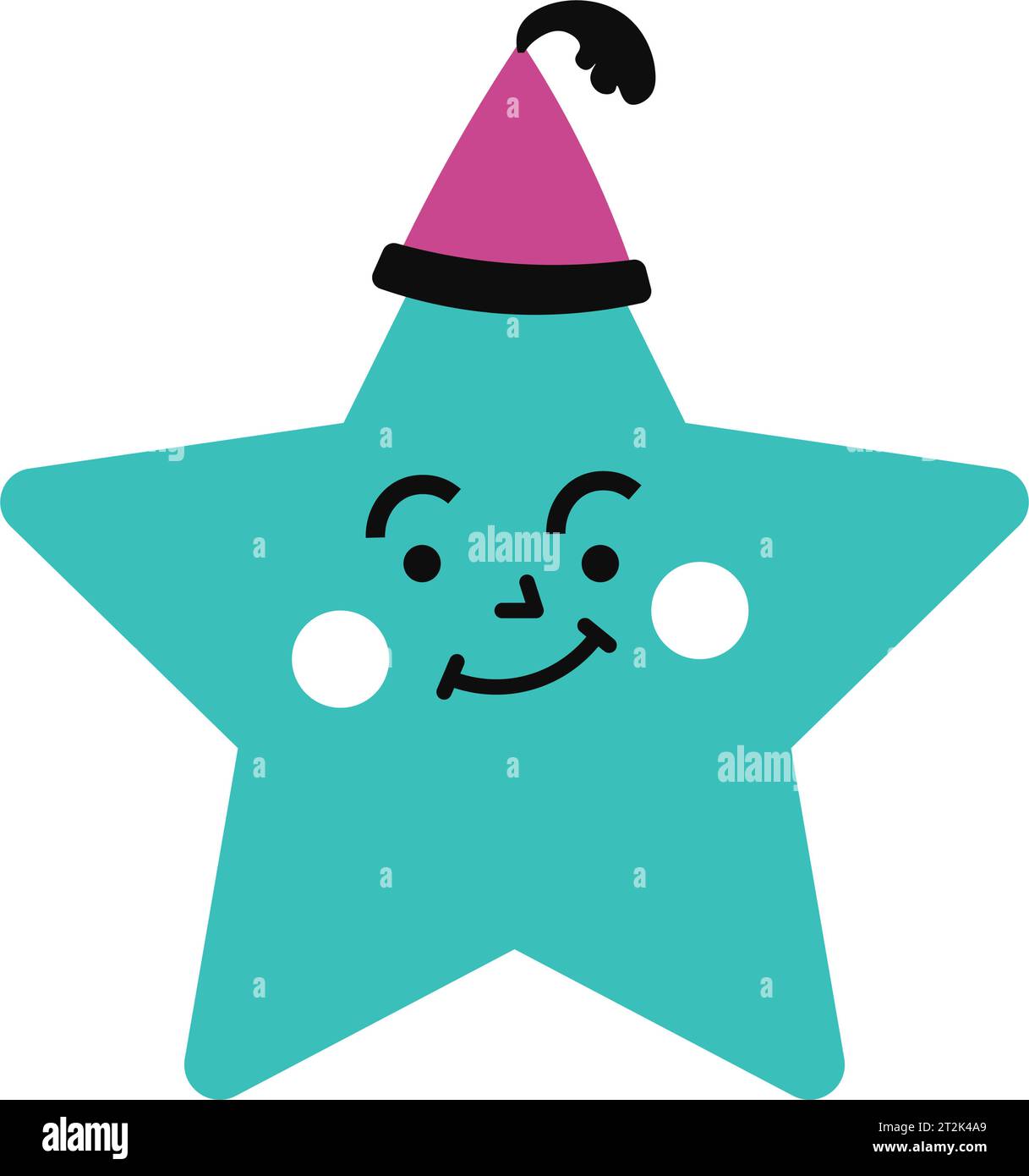 Star shaped character with smile, geometric form Stock Vector Image ...