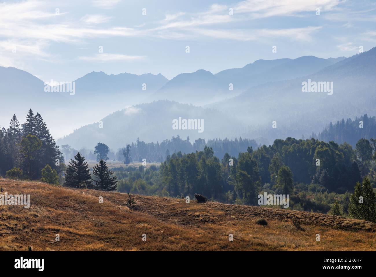 Wildfire smoke seen in Colorado's San Juan Mountains Stock Photo - Alamy