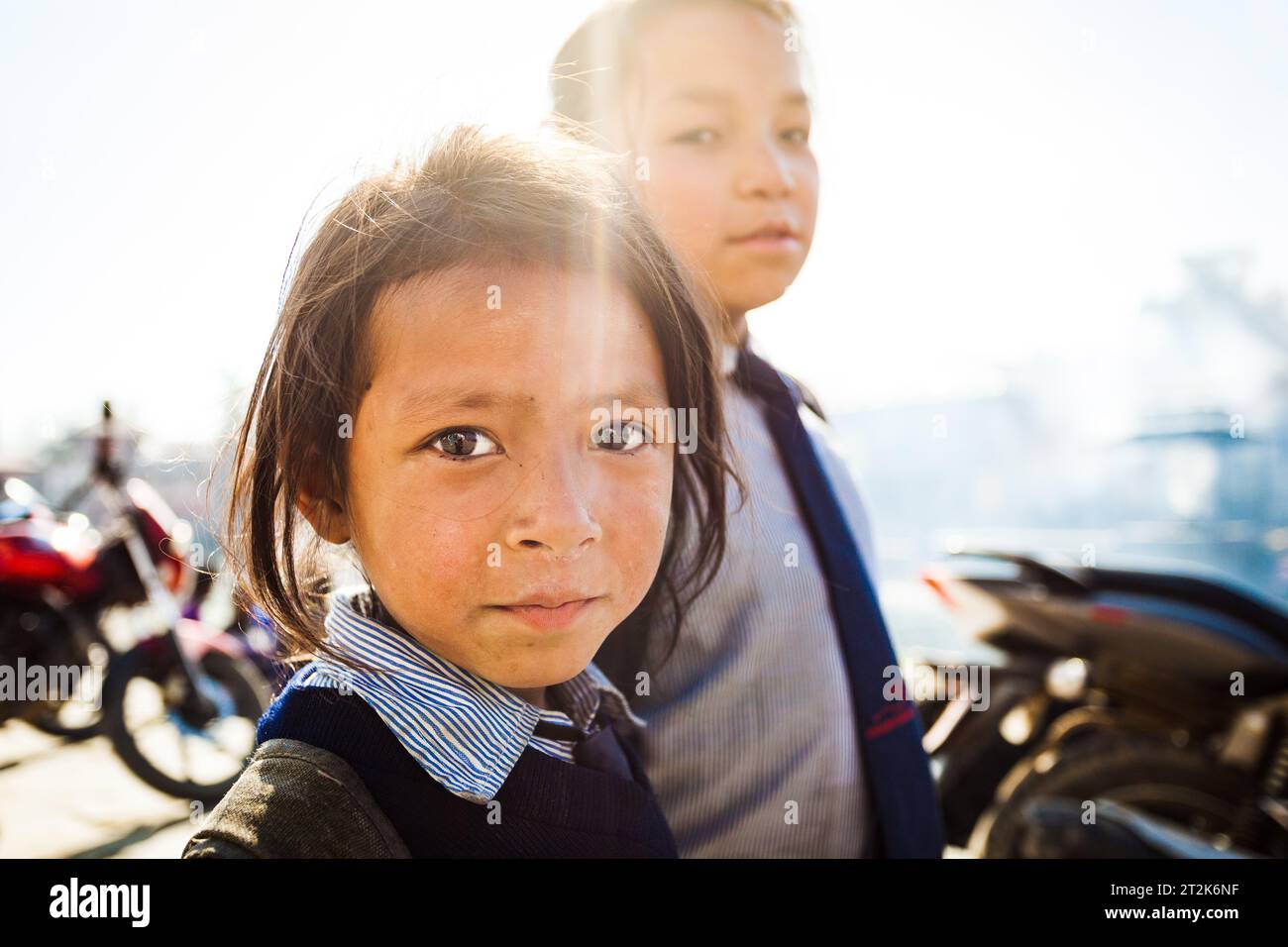 Nepali school Girl at Pashupatinath Temple Stock Photo - Alamy