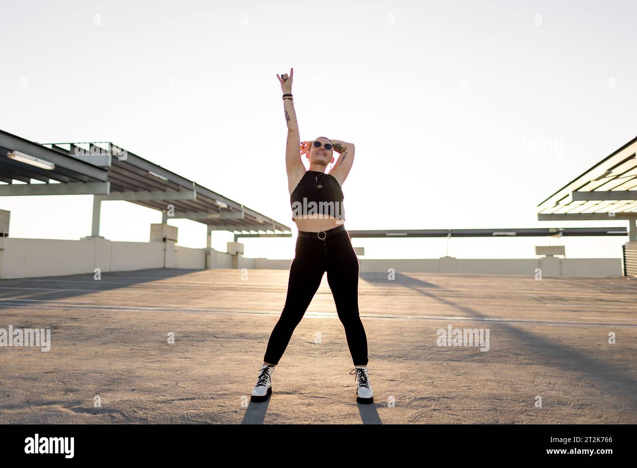 Portrait of Non Binary Person with Shaved Head in San Diego Stock Photo ...