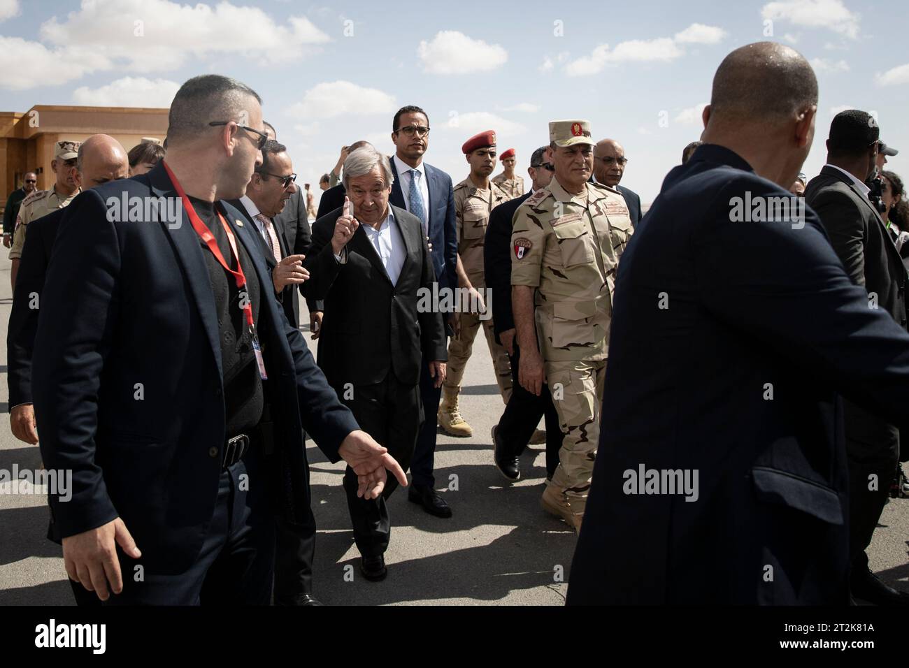 Arish, Egypt. 20th Oct, 2023. United Nations Secretary-General Antonio ...