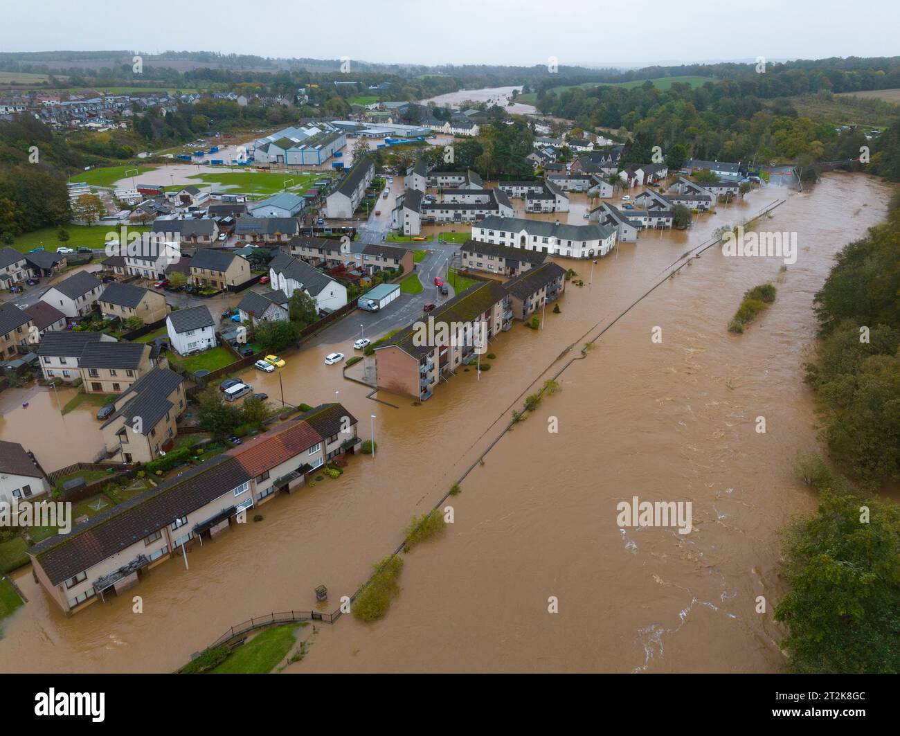Aerial view of flooding in brechin hi-res stock photography and images ...