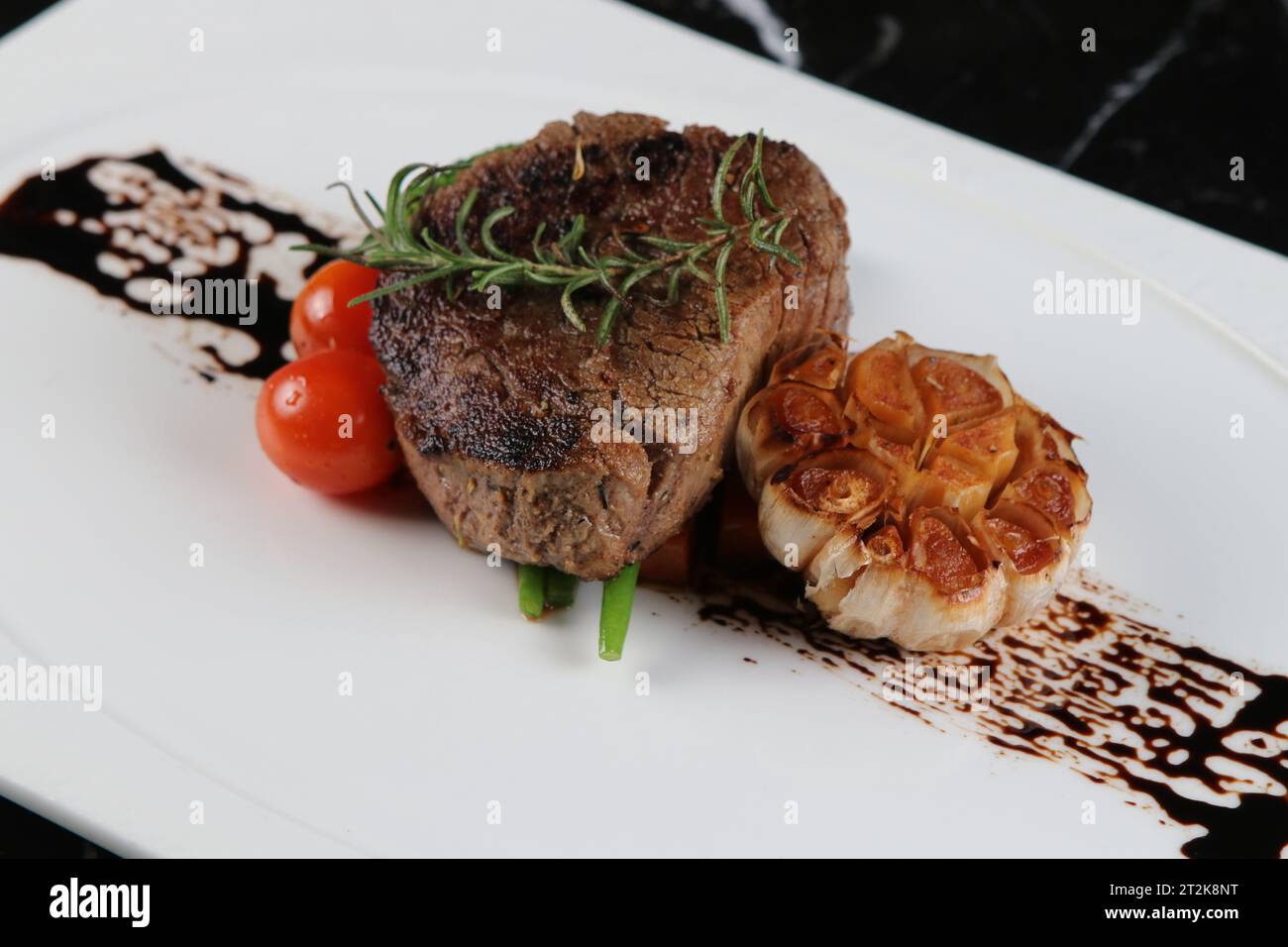 Delicious Grilled Steak Fine Dining Stock Photo - Alamy