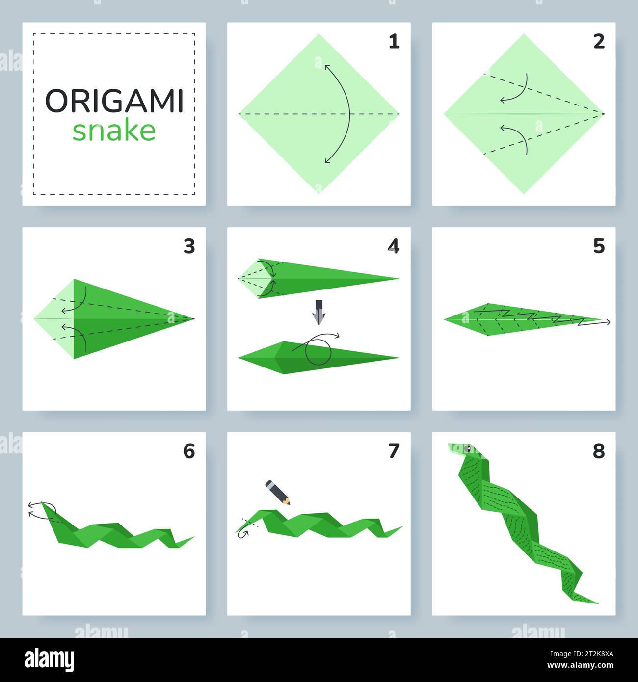 Origami snake hi-res stock photography and images - Alamy