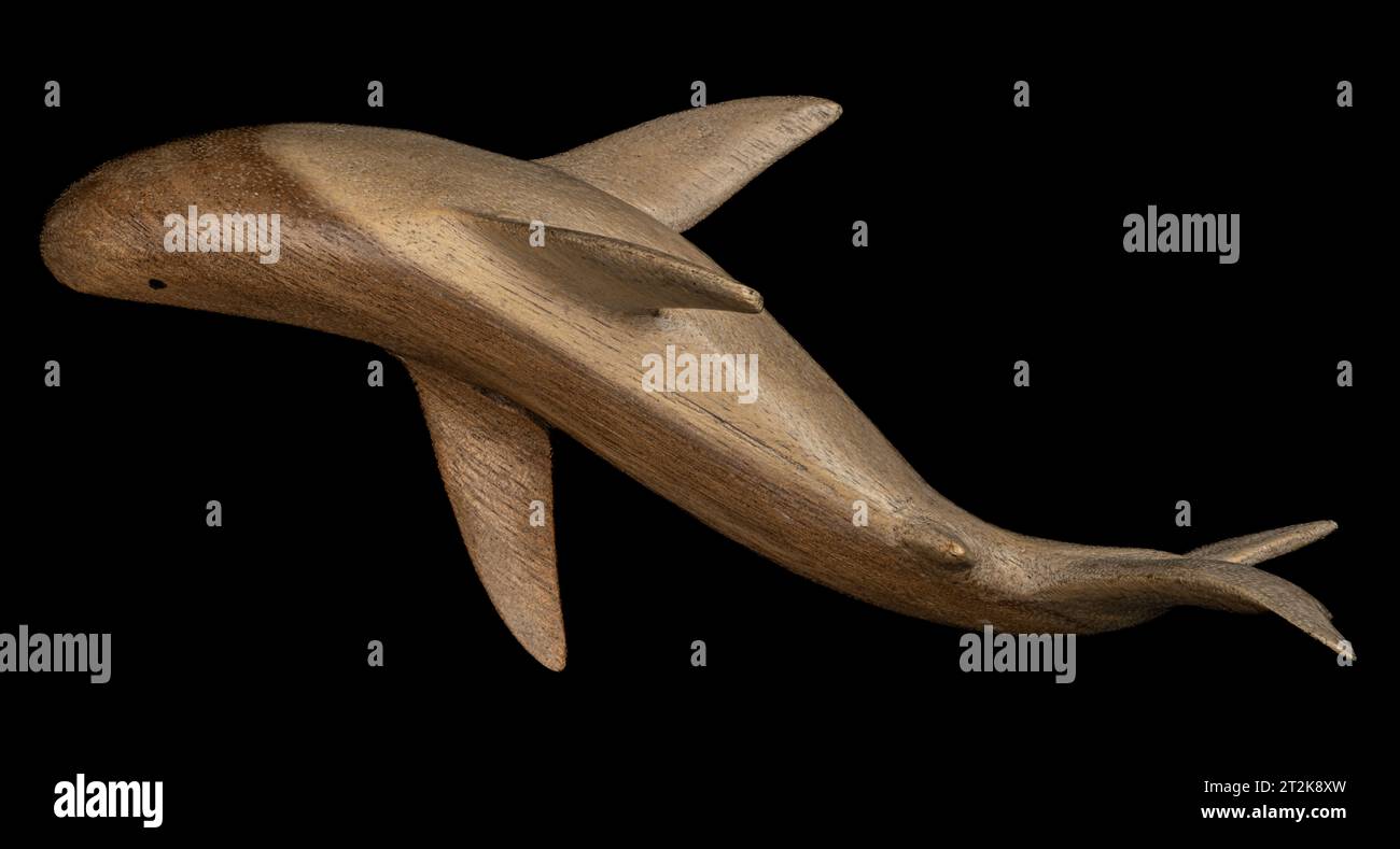 wood shark on black background Stock Photo - Alamy
