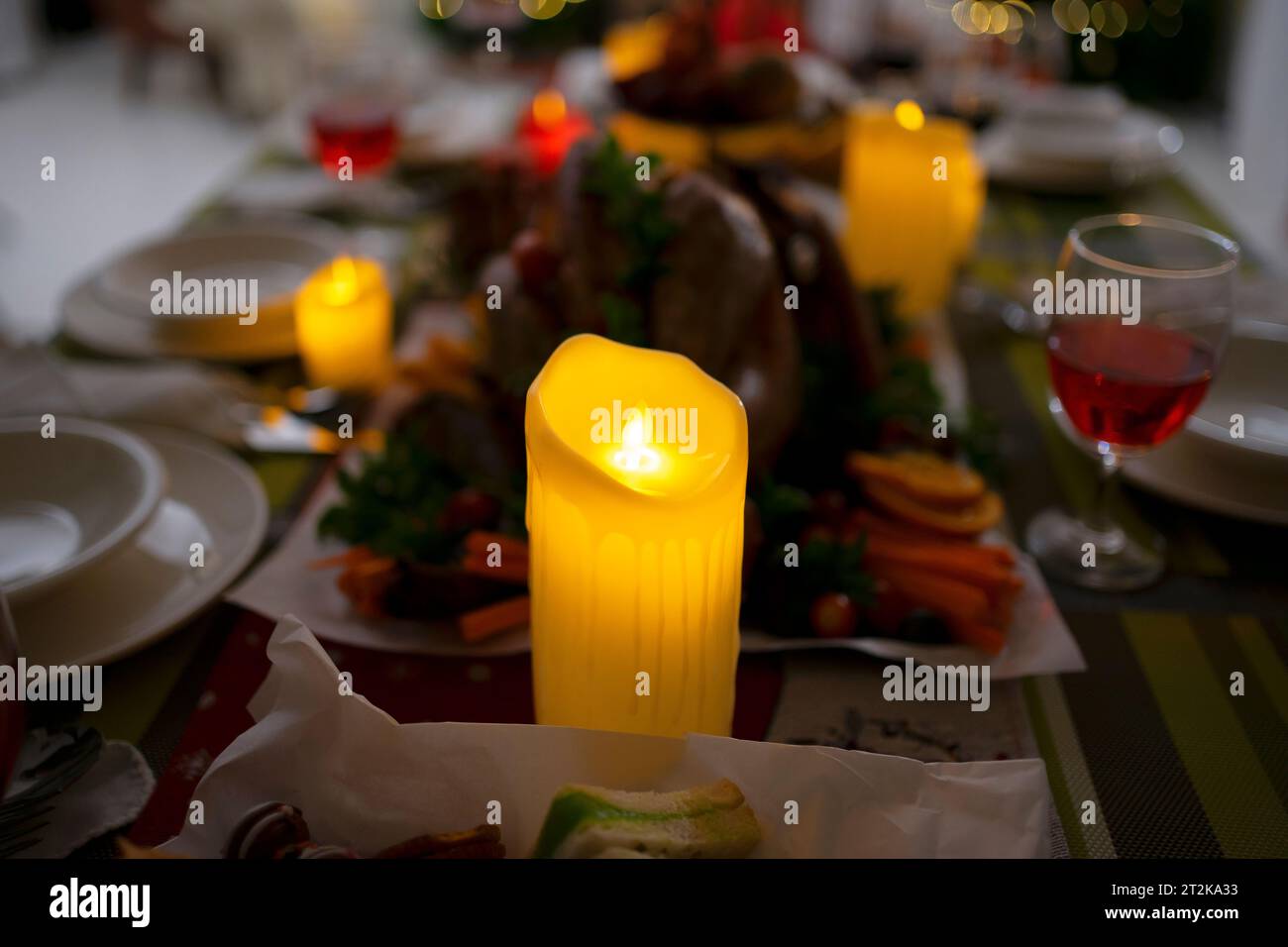 Family celebration for Christmas at home. December, celebration and ...