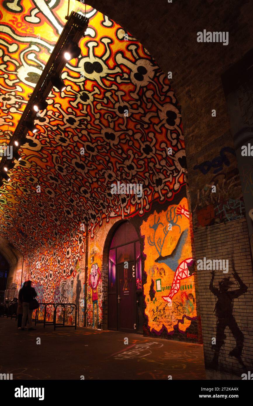 London’s Leake Street Art and Graffiti tunnel, under Waterloo train ...