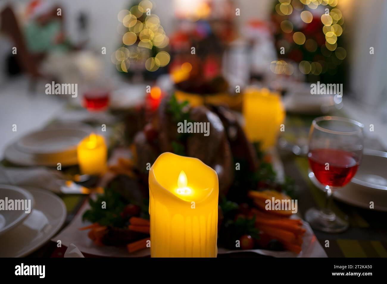 Family celebration for Christmas at home. December, celebration and ...