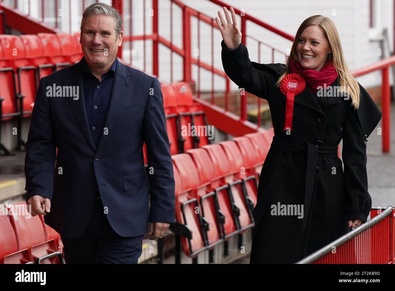 Newly elected Labour MP Sarah Edwards with party leader Sir Keir ...