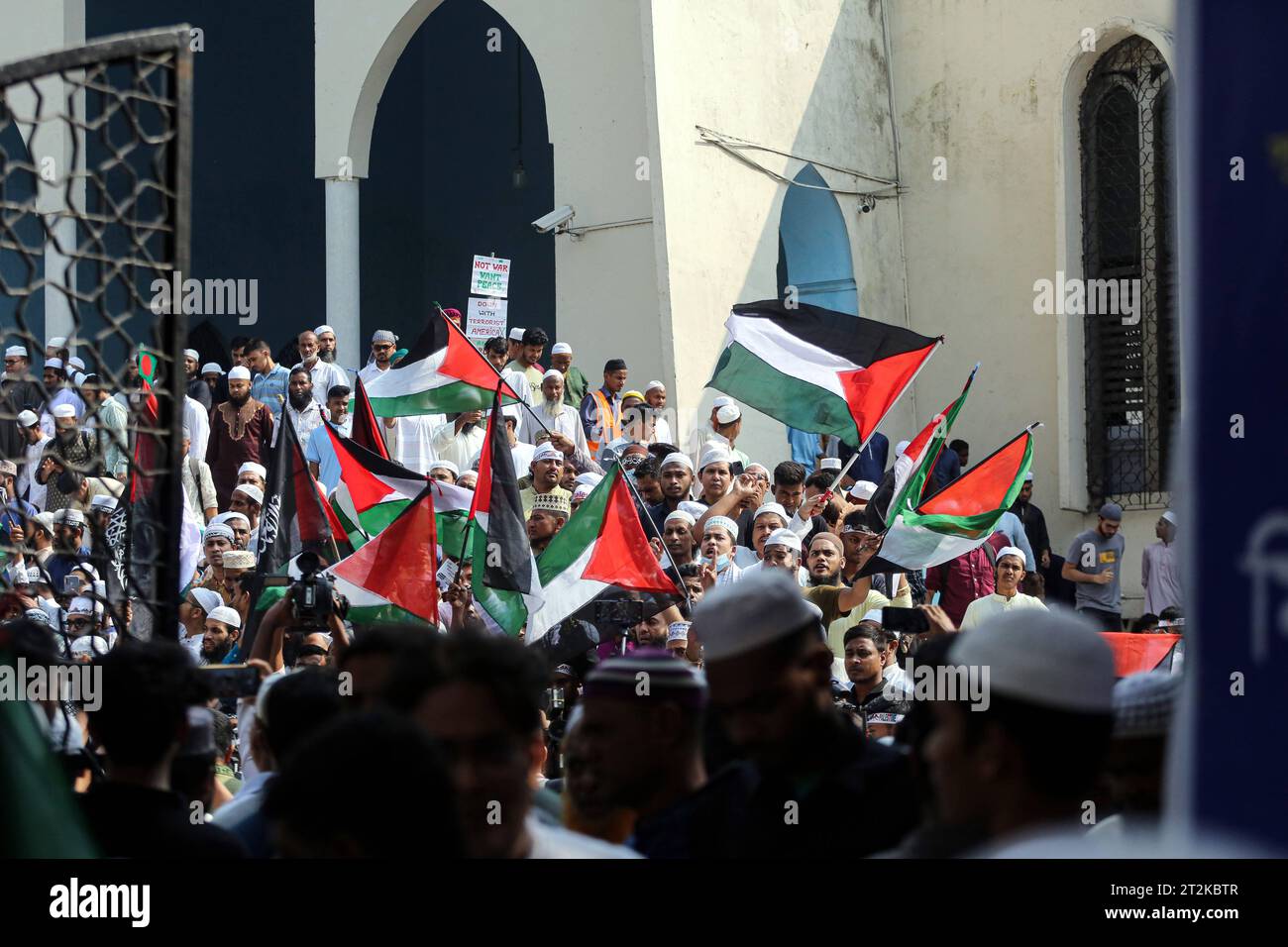 Dhaka, Bangladesh, 20/10/2023, Pro-Palästina Demo in Dhaka, Bangladesch ...