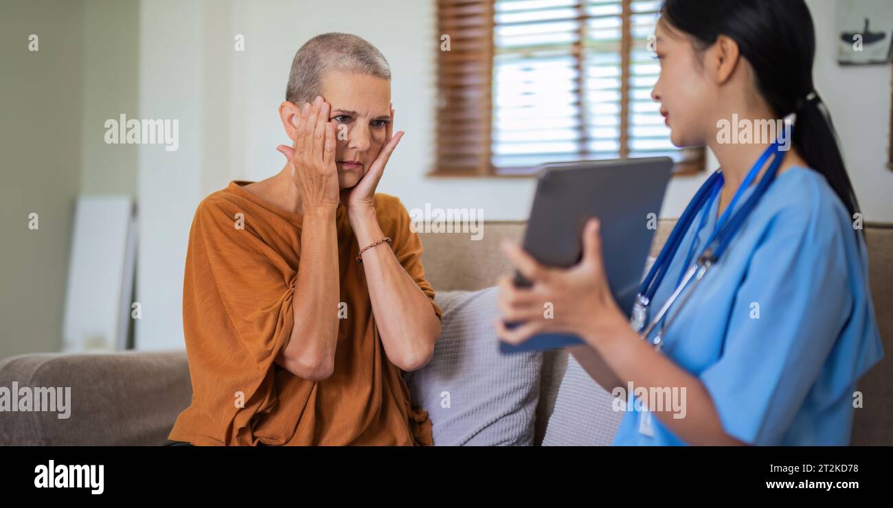 doctor video call discussion results or symptoms and gives a ...