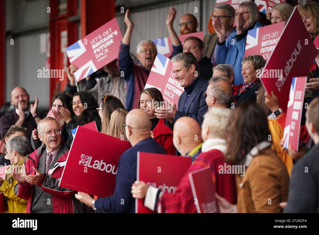 Newly elected Labour MP Sarah Edwards with Labour Party leader Sir Keir ...