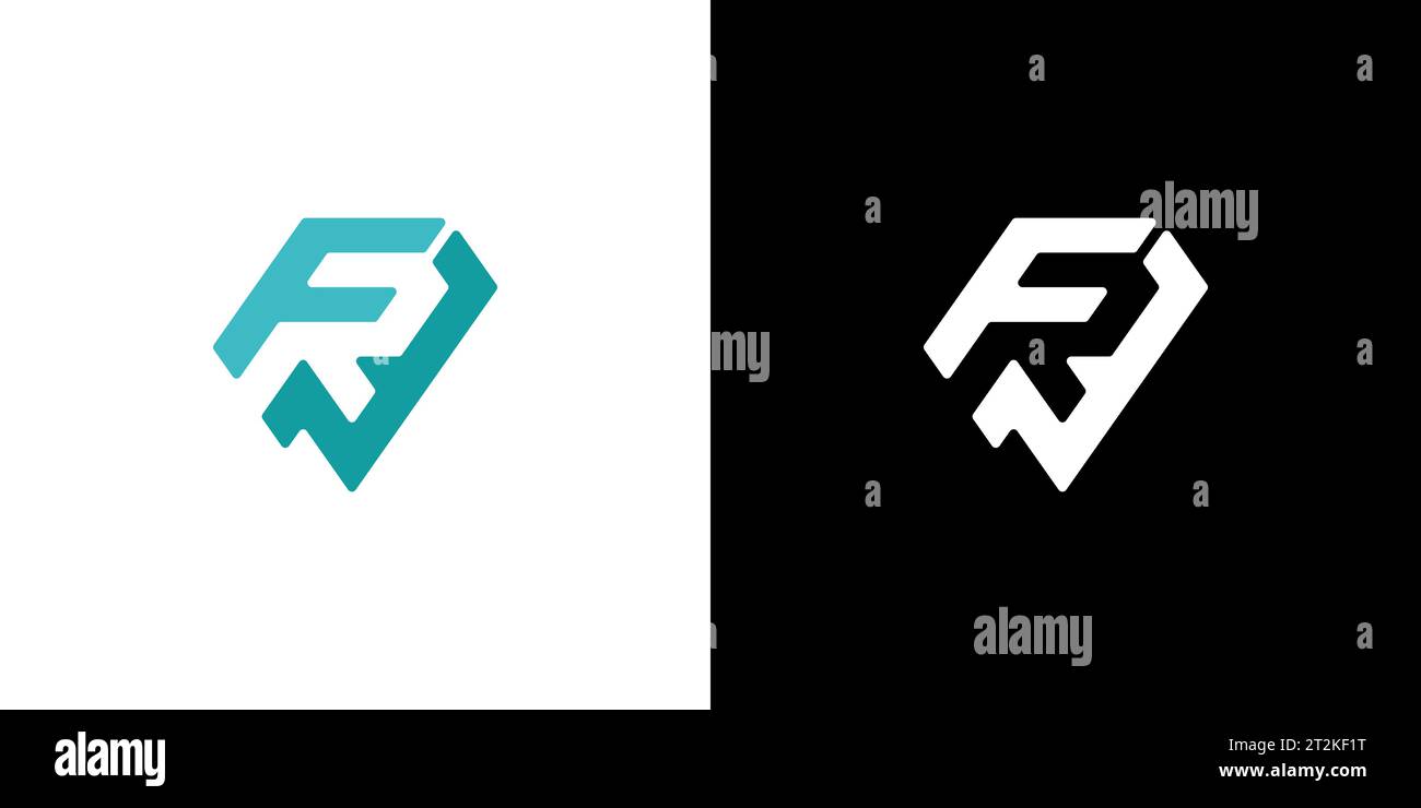 FR Logo, FR Monogram, Initial FR Logo, Letter FR negative space logo ...