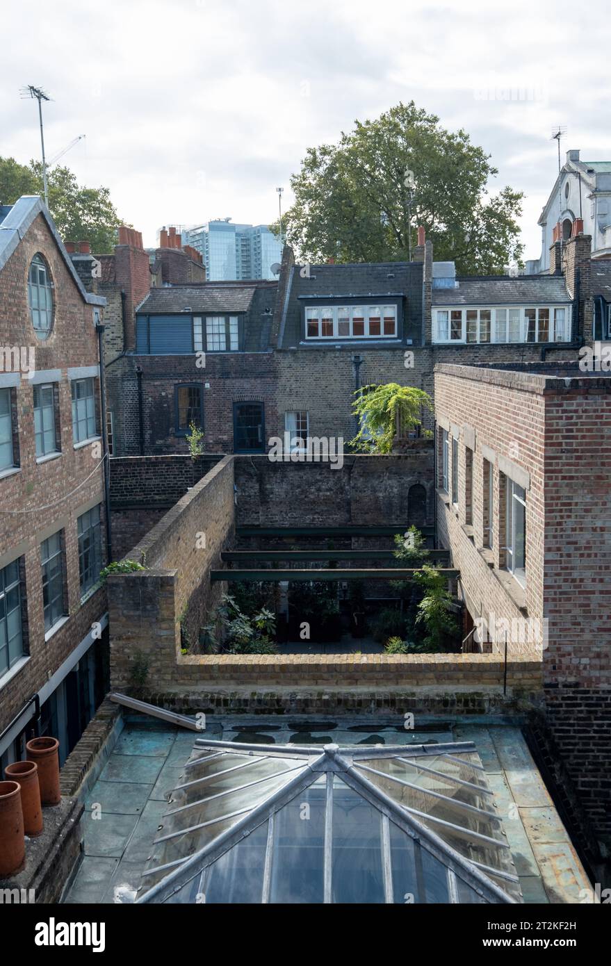 Rooftops in Spitalfields, taken from top floor of Georgian Huguenot ...