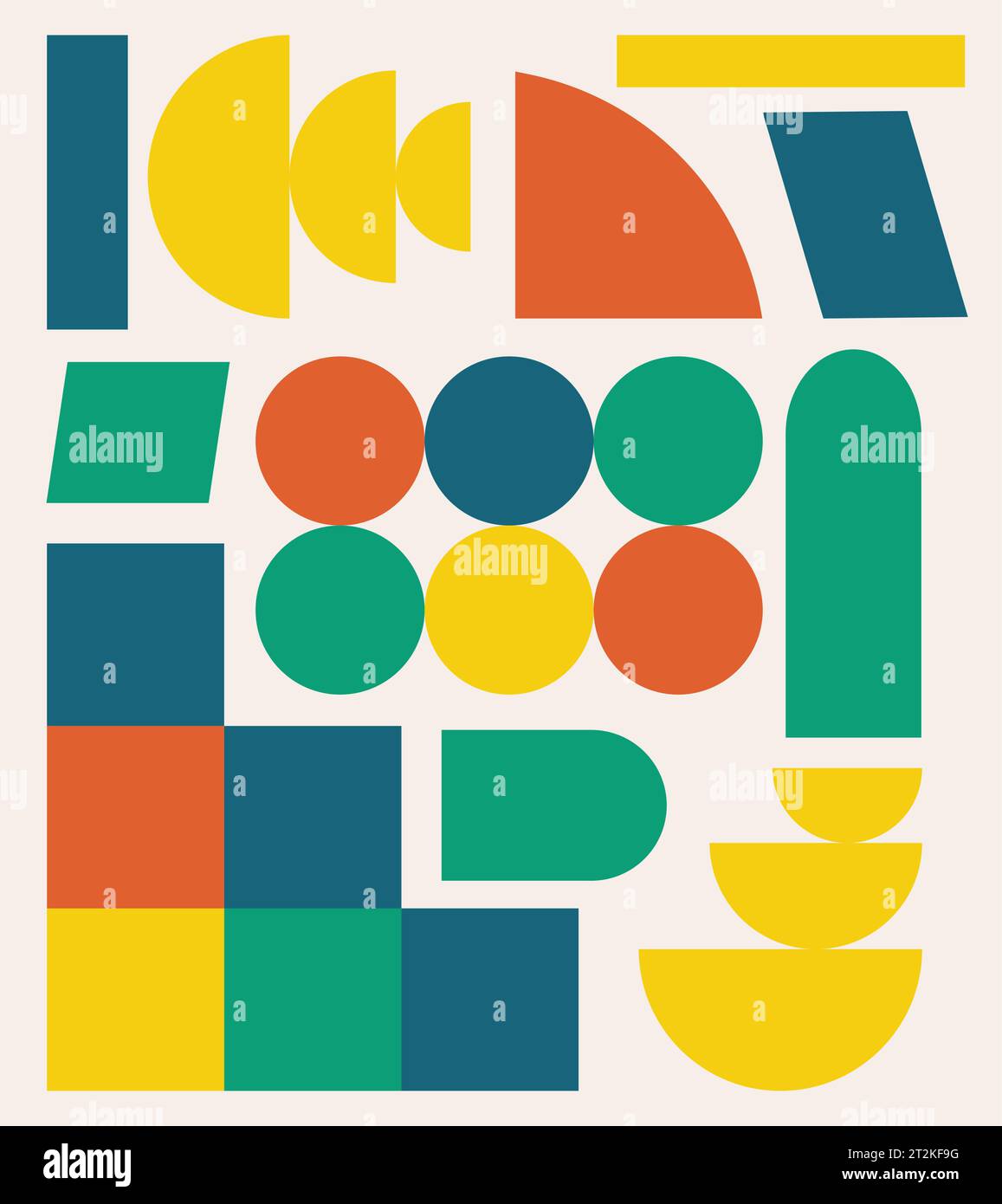 Naive brutalist sticker print. Groovy circle oval rectangle typography ...