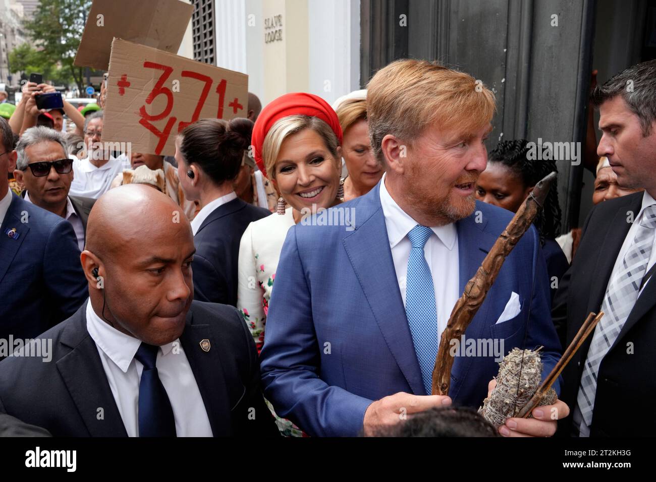 Khoisan protesters surround King Willem Alexander and Queen Maxima of ...