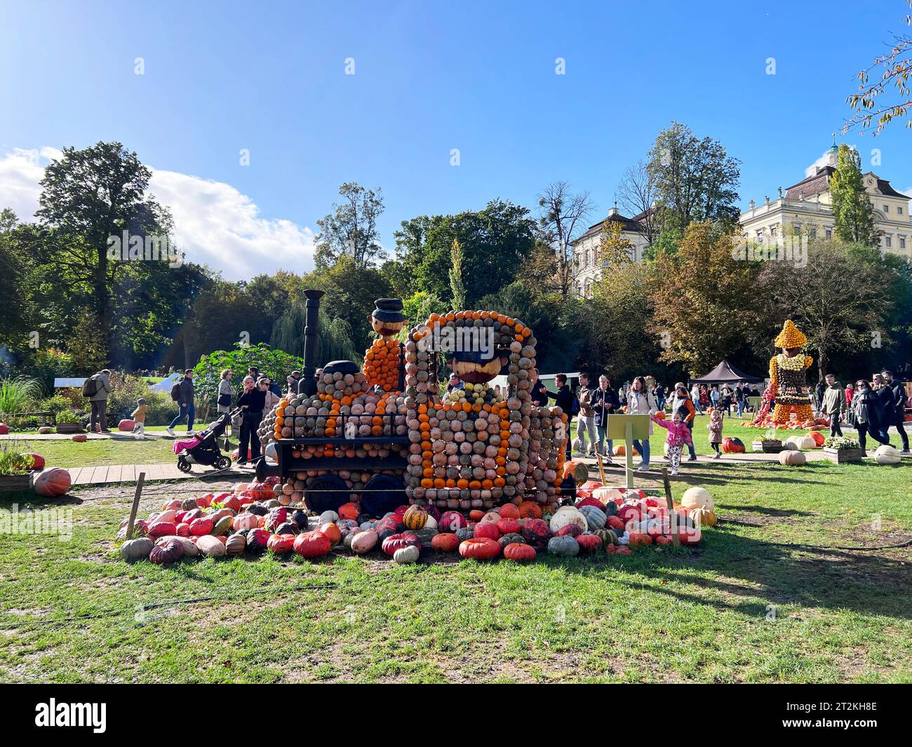 Pumpkin festival in Ludwigsburg, Germany, October 15, 2023: Colorful ...