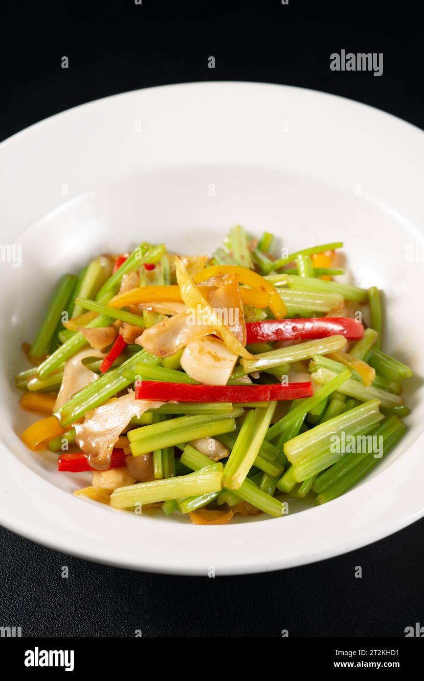 stir fried (Sautéed) Celery and Sliced Whelk (Conch, sea snails Stock ...