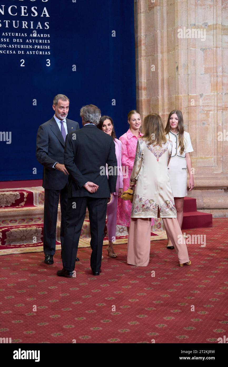 Oviedo. Spain. 20th October, 2023. , King Felipe VI of Spain, Queen ...
