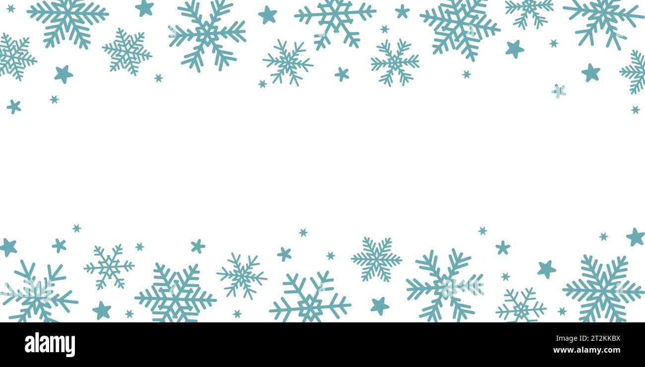 christmas snowflake border isolated vector illustration Stock Vector ...