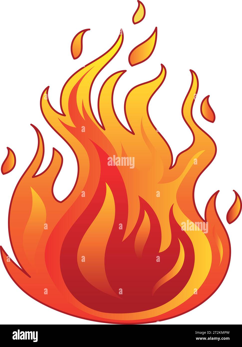 Vector Flame on White background Stock Vector Image & Art - Alamy