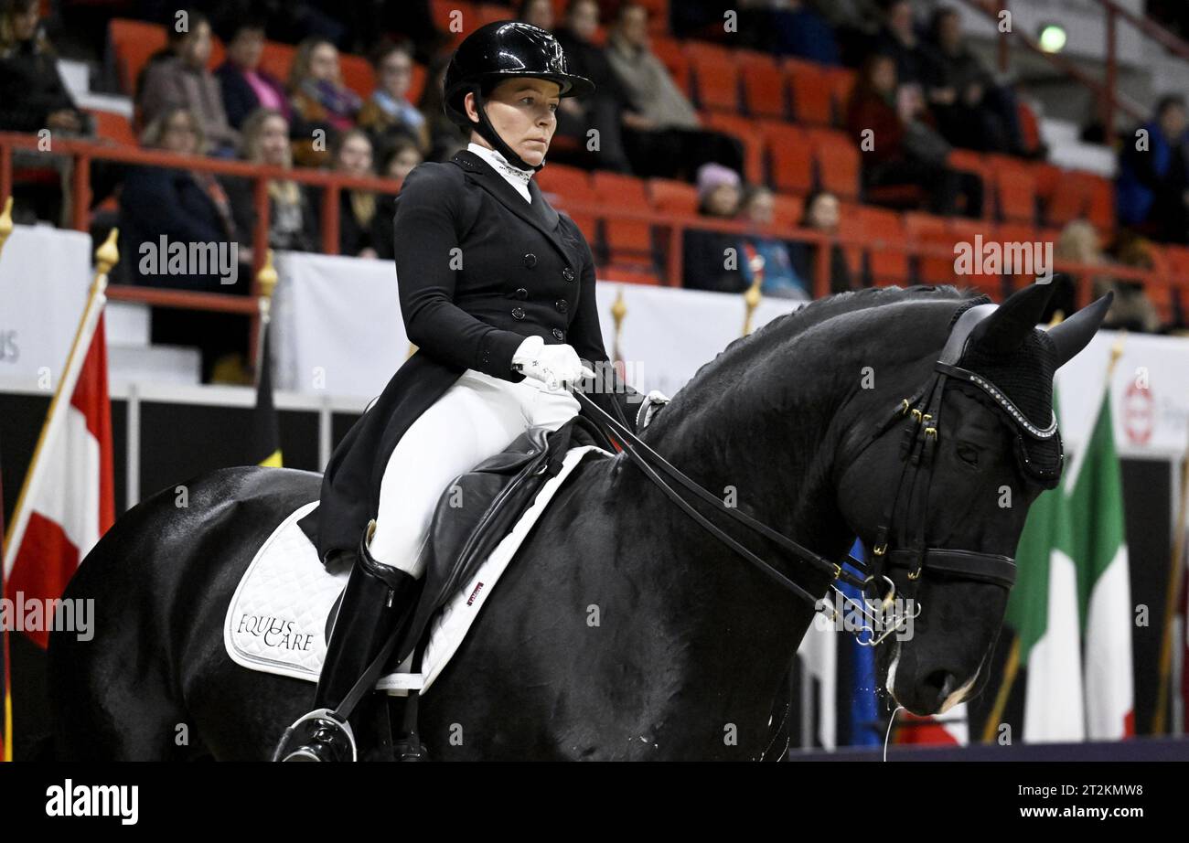 Helsinki, Finland. 20th Oct, 2023. Siiri Kyrö of Finland competes with ...