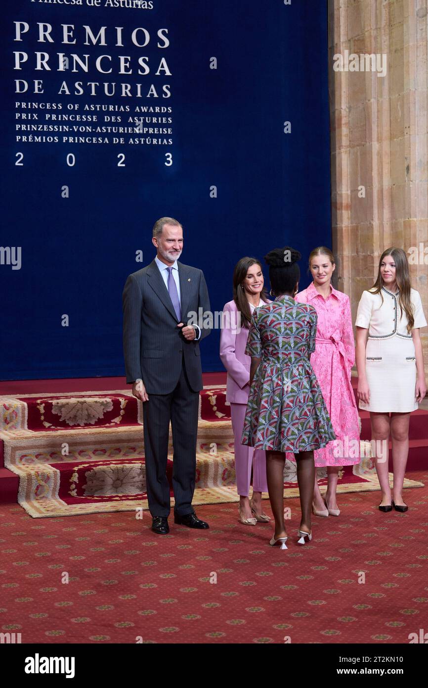 Oviedo, Asturias, Spain. 20th Oct, 2023. King Felipe VI of Spain, Queen ...