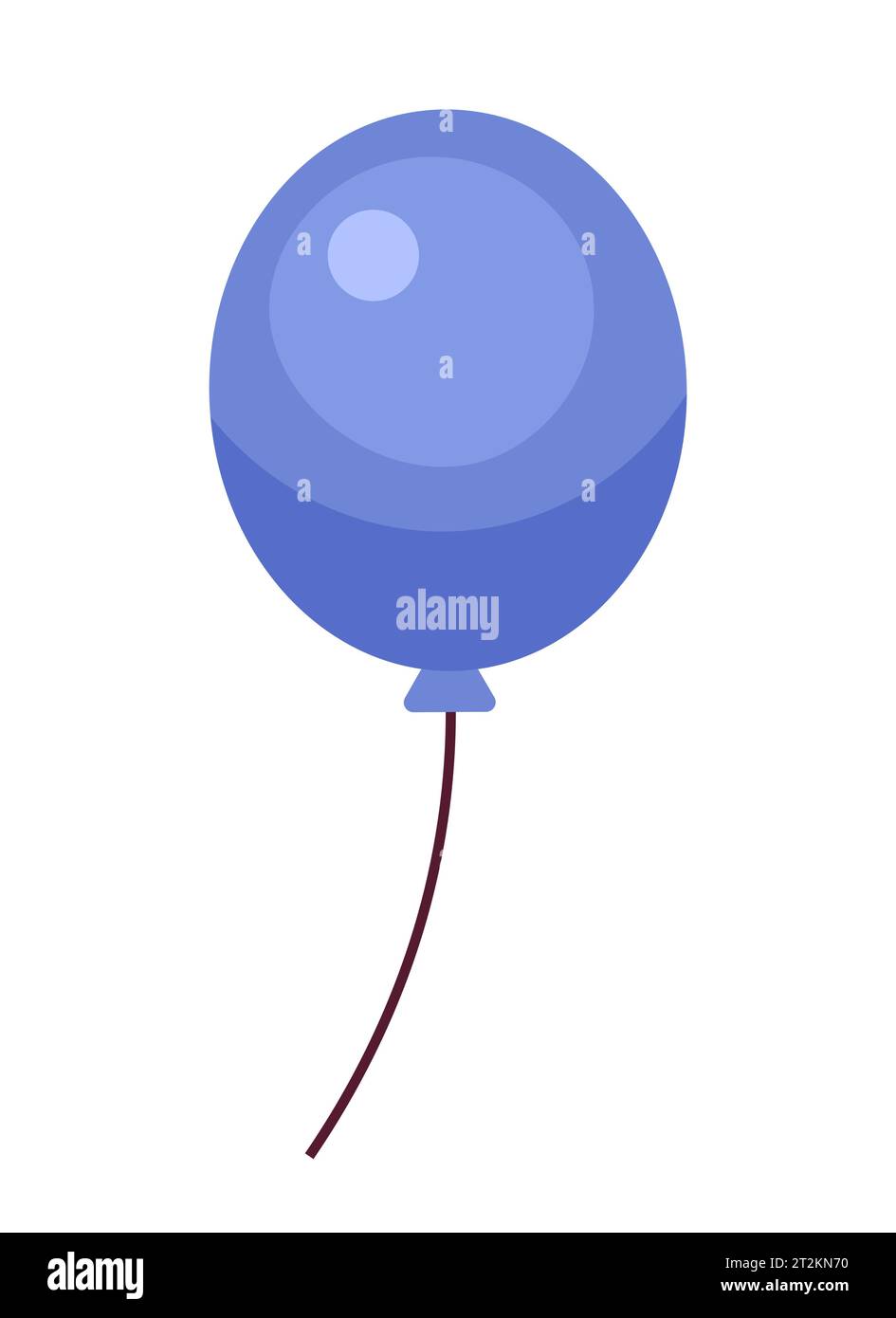 Blue balloon flying 2D cartoon object Stock Vector Image & Art - Alamy